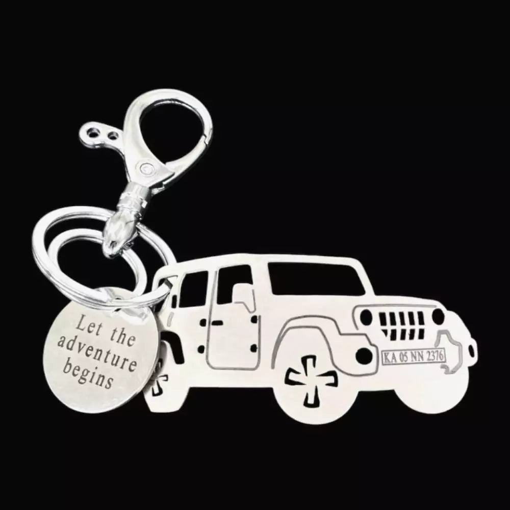 Personalized Mahindra Thar Roxx 2025 Keychain | Custom Name Engraved