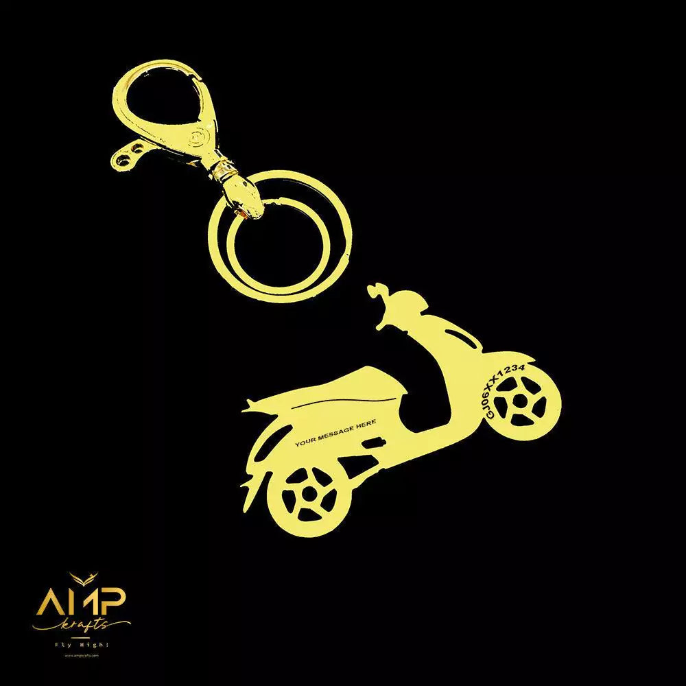 Bajaj Chetak Personalised Keychain | Custom Scooter Gift – Ampkrafts