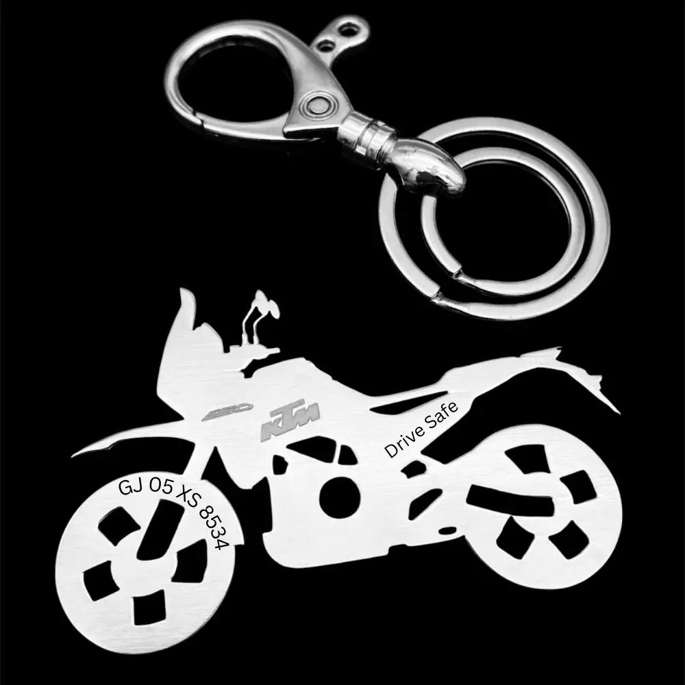 KTM Adventure 250 Keychain – Premium Metal Engraved Bike Keyring ...