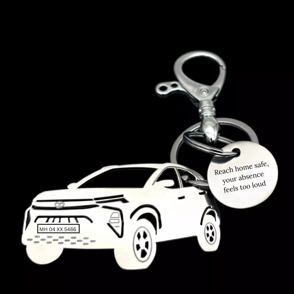 Tata Nexon Elite Personalized Keychain – Custom Engraved Car Keyring ...