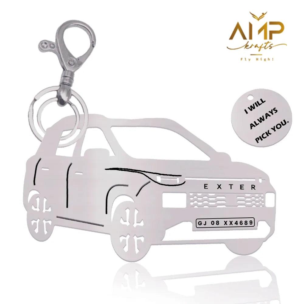 Personalised Hyundai Exter Car Keychain – Amp krafts