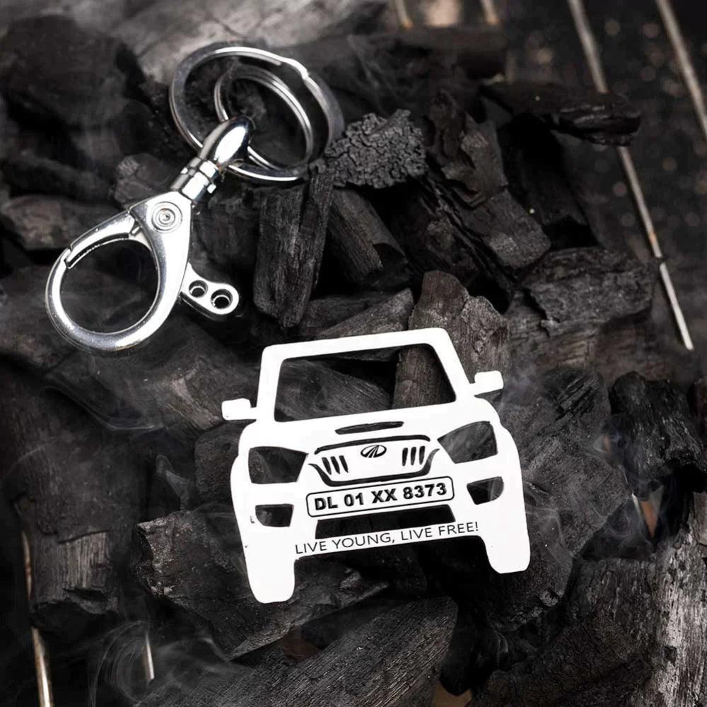 personalized car keychain |Mahindra Scorpio Keychain with name and ...